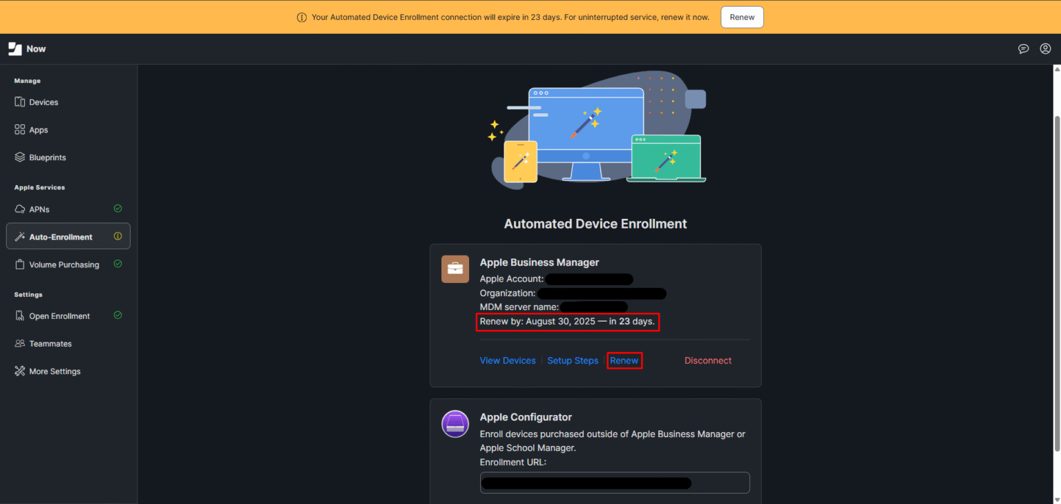 MDM_72_How to Renew Volume Purchasing and Automated Device Enrollment Tokens in Jamf Now ...