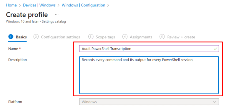 Mdm71audit‑ready Powershell Enable And Setup Powershell Transcription Via Microsoft Intune