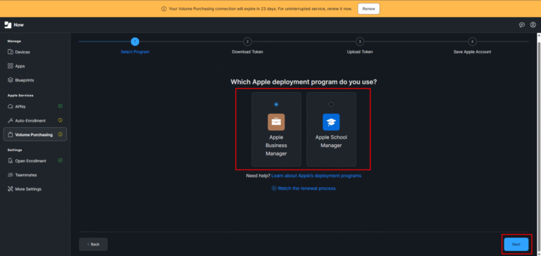 MDM_72_How to Renew Volume Purchasing and Automated Device Enrollment Tokens in Jamf Now ...