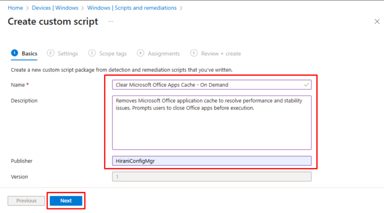 MDM_81_Clear Microsoft Office Apps Cache Using Intune Remediation ...