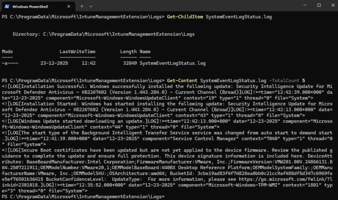 MDM_80_Collecting Windows System Event Logs Using Intune Remediation ...