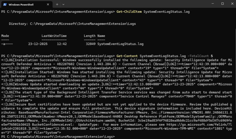 MDM_80_Collecting Windows System Event Logs Using Intune Remediation ...