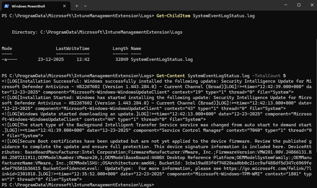 MDM_80_Collecting Windows System Event Logs Using Intune Remediation ...